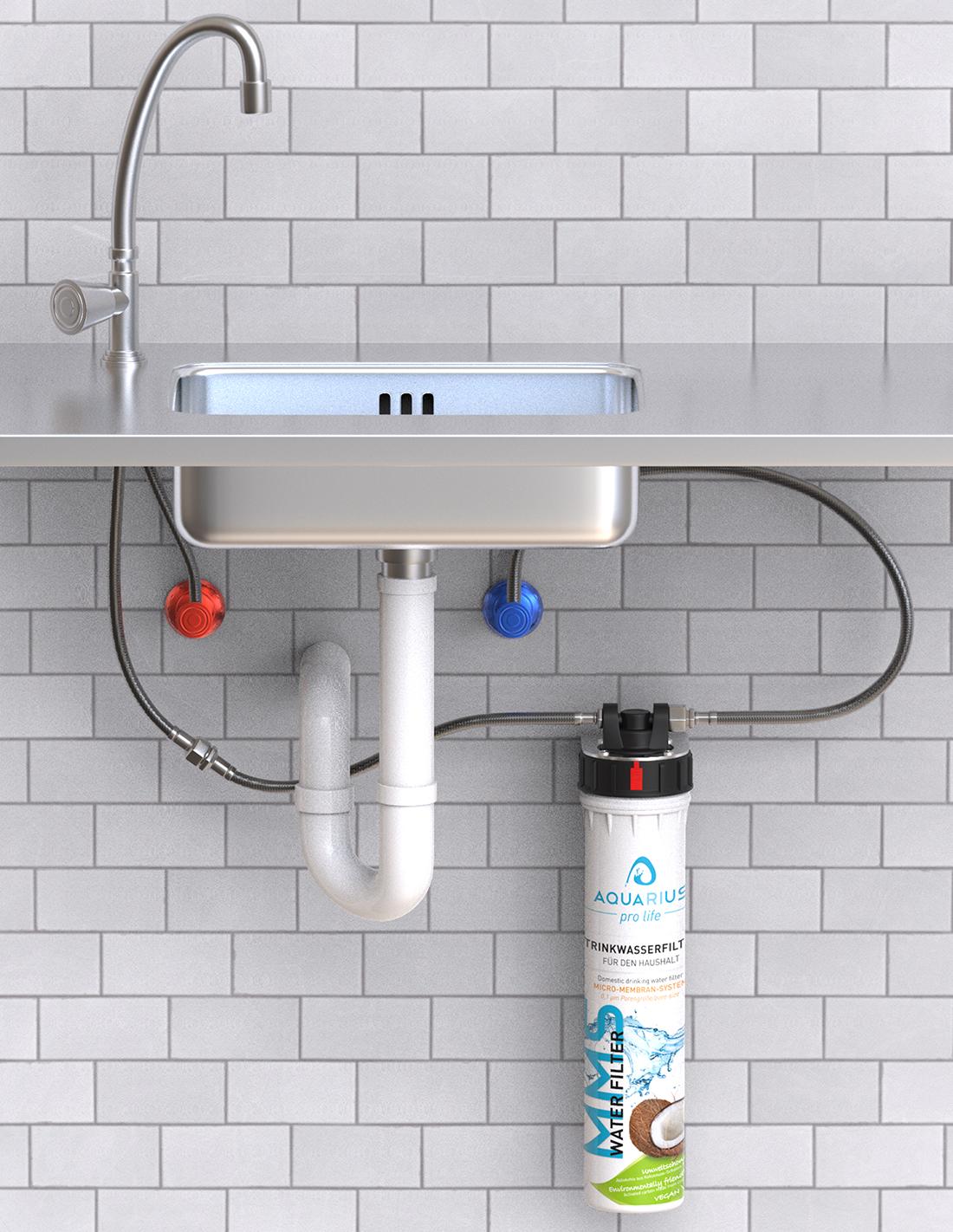 Filtre à eau potable MMS avec système de filtration à 3 niveaux